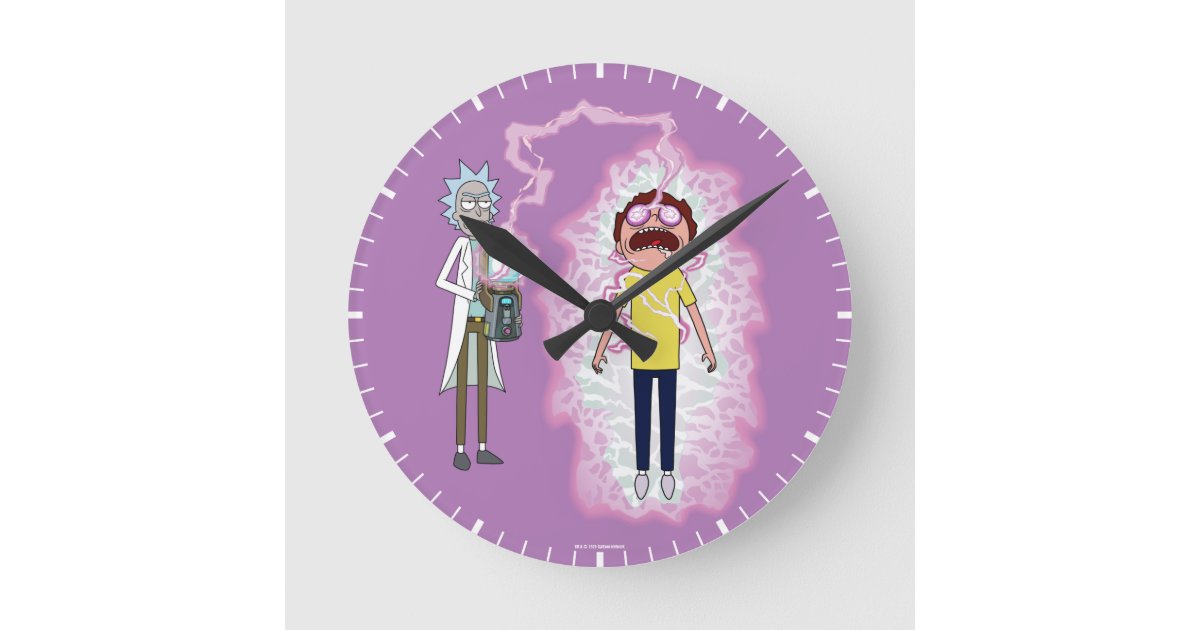 RICK AND MORTY™ | You Live With The Consequences Round Clock | Zazzle