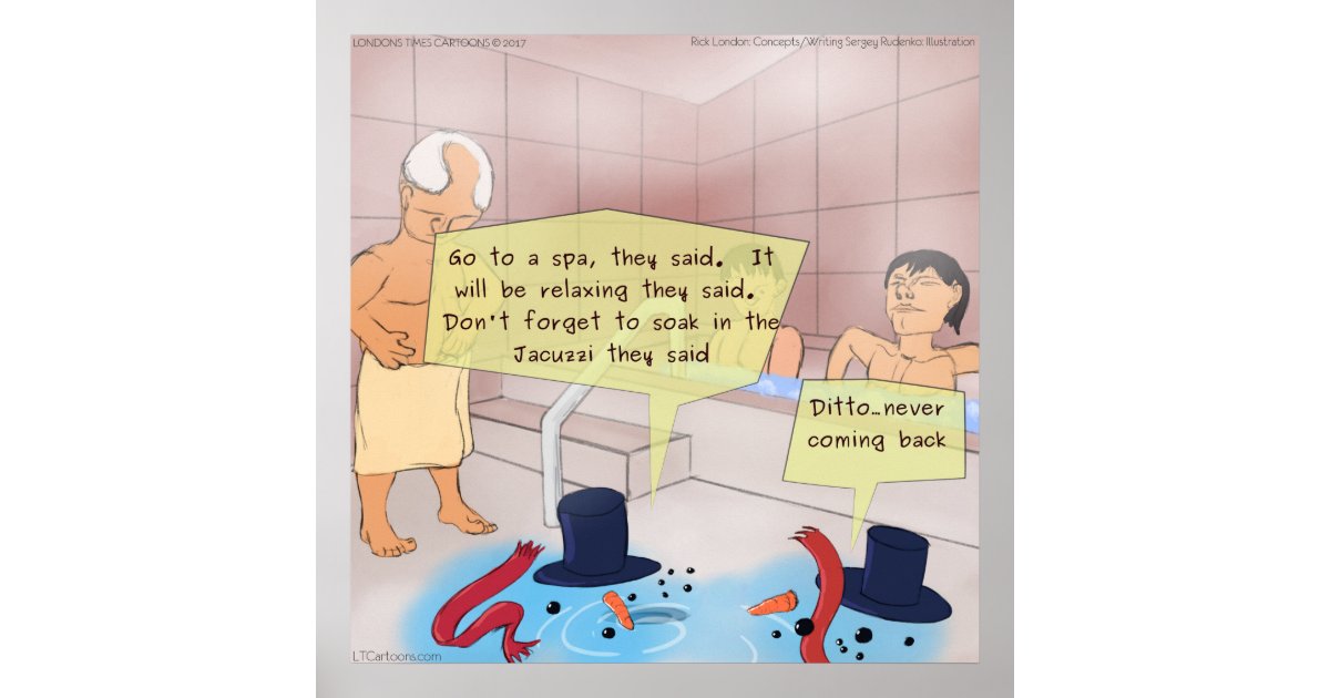 Rick London Comic Snowman Funny Poster | Zazzle