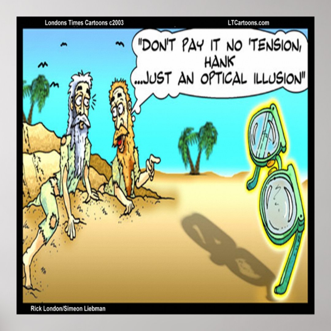 Rick London Funny Optical Illusion Optician Poster | Zazzle