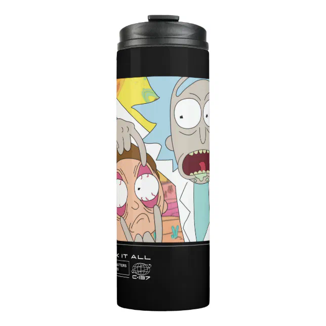 Rick Opening Morty's Eyes Quote Graphic Thermal Tumbler | Zazzle