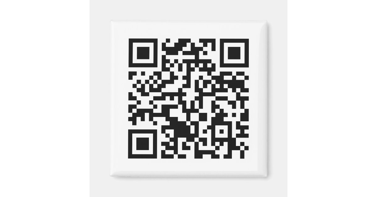 Rick Roll QR Code Rickrolled Magnet | Zazzle