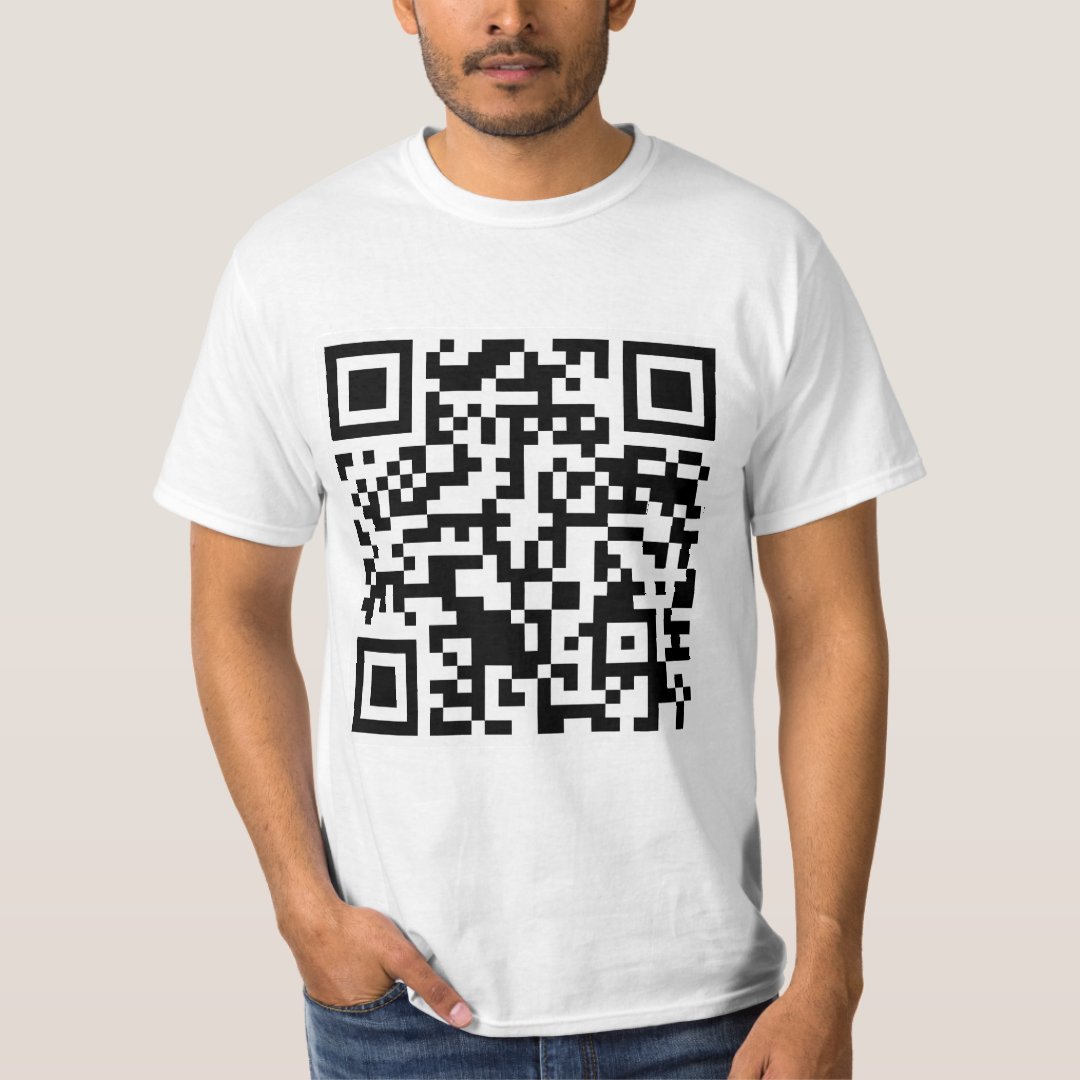 Rick Roll QR Code Rickrolled T-Shirt | Zazzle