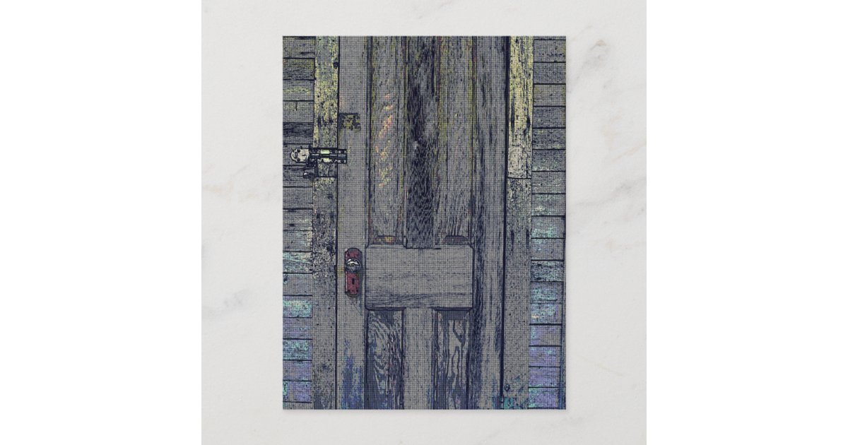 Rickety Wooden Shed Door Postcard | Zazzle