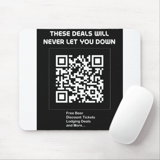 Rickroll QR code Mouse Pad | Zazzle
