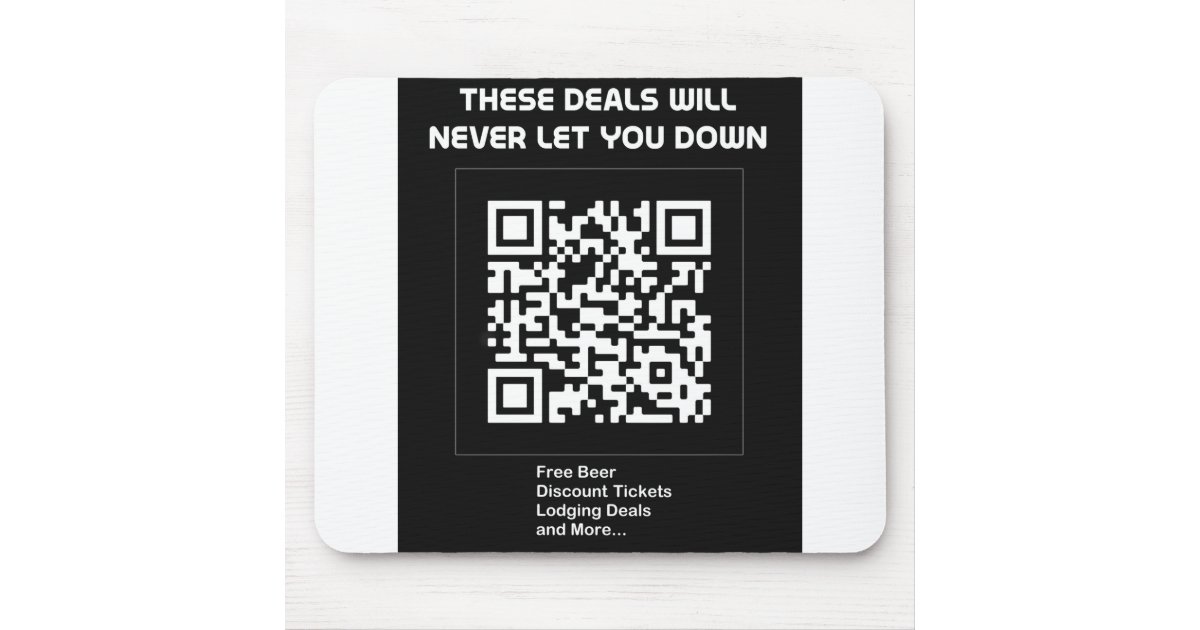 Rickroll QR code Mouse Pad | Zazzle