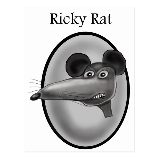 Ricky Rat Cartoon Postcard | Zazzle.com