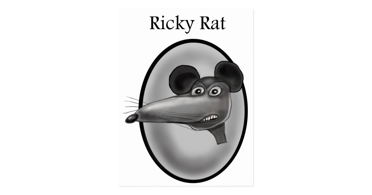 Ricky Rat Cartoon Postcard | Zazzle.com