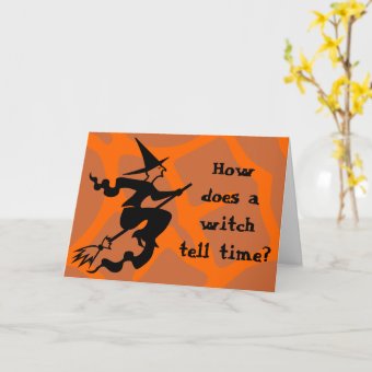Riddle Halloween Witch Card | Zazzle