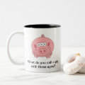 Riddle Mug: Pig with Three Eyes Two-Tone Coffee Mug | Zazzle