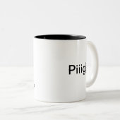 Riddle Mug: Pig with Three Eyes Two-Tone Coffee Mug | Zazzle