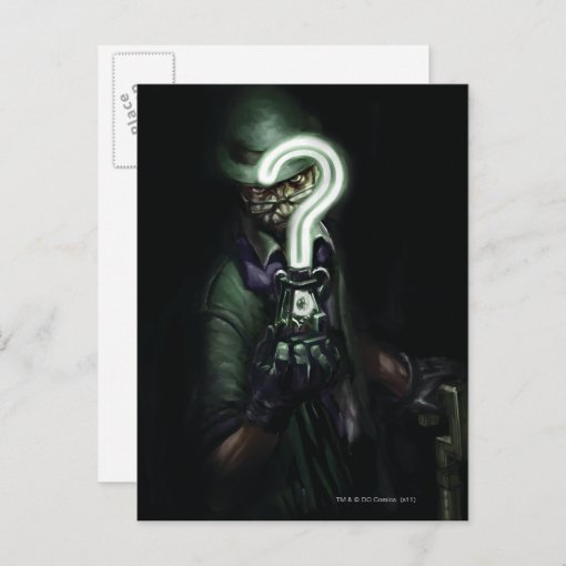 Riddler Illustration Postcard | Zazzle