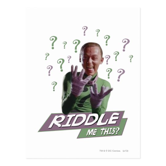 Riddler - Riddle Me This Postcard | Zazzle.com
