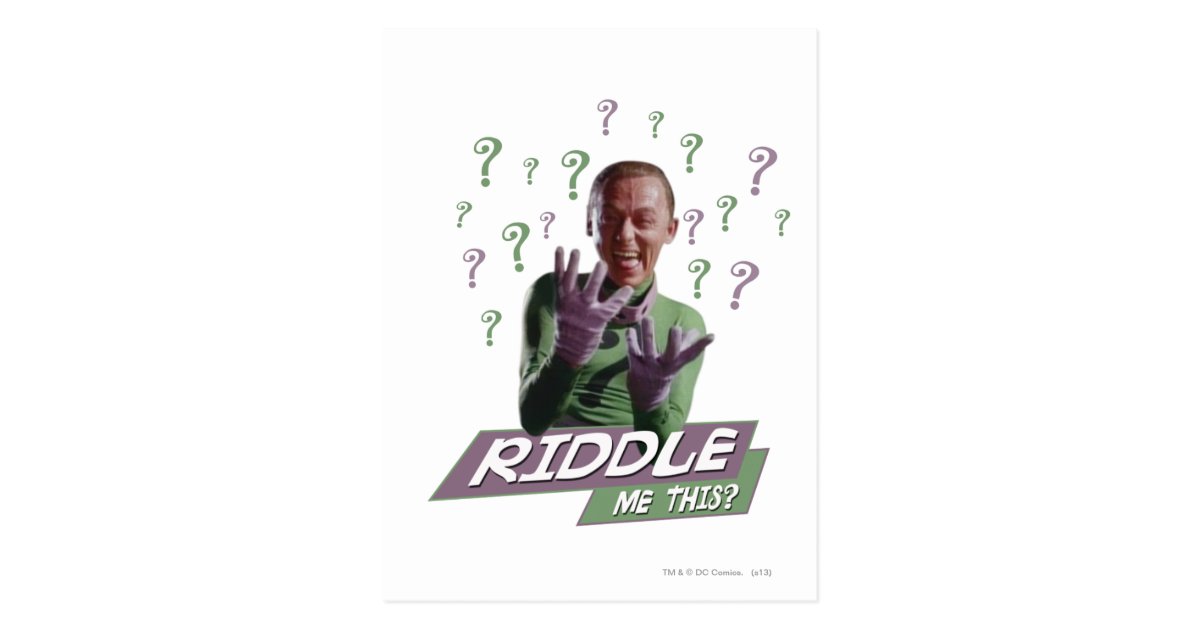 Riddler - Riddle Me This Postcard | Zazzle.com