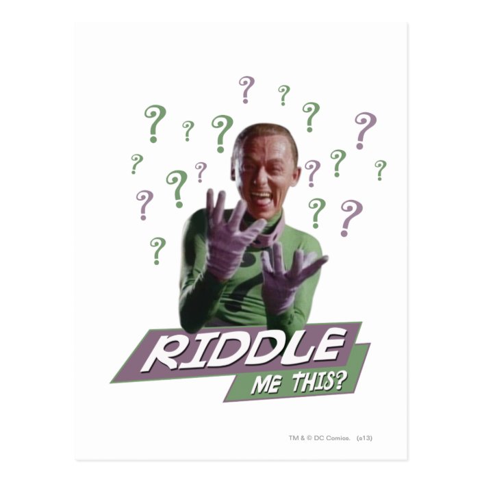 Riddler - Riddle Me This Postcard | Zazzle.com