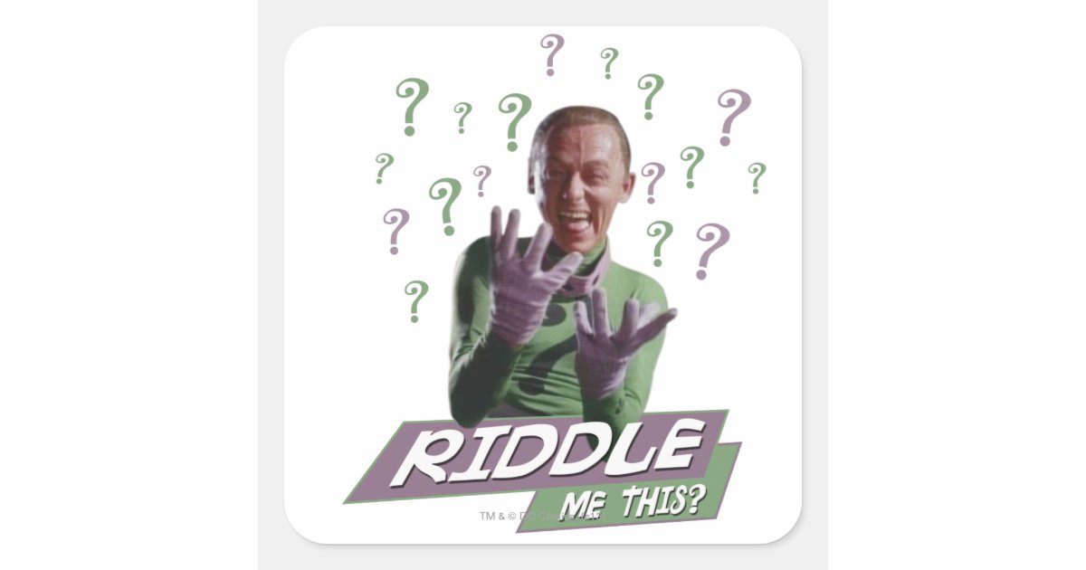 Riddler - Riddle Me This Square Sticker | Zazzle
