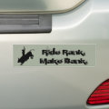 Ride Rank Bull Riding Rodeo Cowboy Up Bumper Sticker | Zazzle