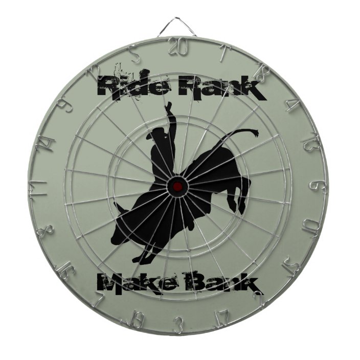 Ride Rank Bull Riding Rodeo Cowboy Up Dart Board | Zazzle.com