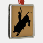 Ride Rank Bull Riding Rodeo Cowboy Up Metal Ornament | Zazzle