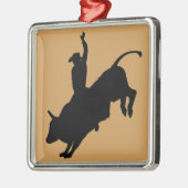 Ride Rank Bull Riding Rodeo Cowboy Up Metal Ornament | Zazzle