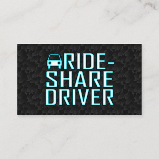 Ride Share Driver Rideshare Driving Business Card | Zazzle
