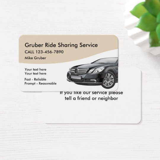 Ride Sharing Transportation Business Cards | Zazzle.com