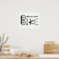 "Ride the Trails" Bike Word from Parts Poster | Zazzle