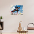 Rider Jumping Horse in Competition Poster | Zazzle