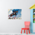 Rider Jumping Horse in Competition Poster | Zazzle