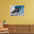 Rider Jumping Horse in Competition Poster | Zazzle