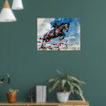 Rider Jumping Horse in Competition Poster | Zazzle