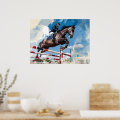 Rider Jumping Horse in Competition Poster | Zazzle