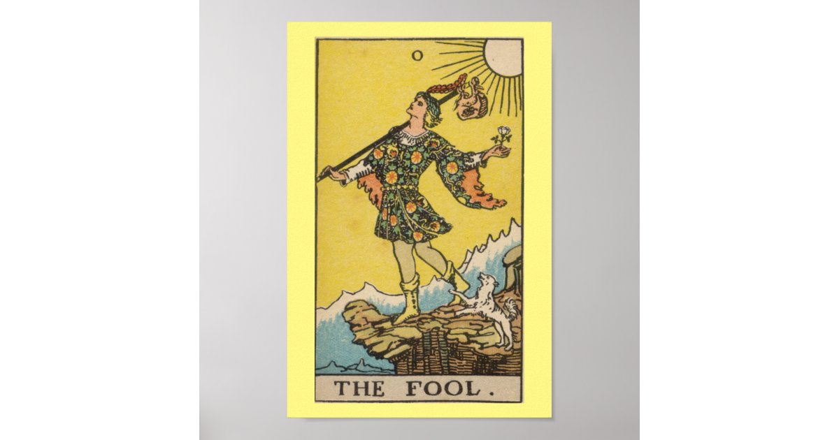 Rider Waite Smith Tarot: The Fool Poster | Zazzle