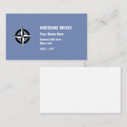 Rideshare Driver Business Card | Zazzle