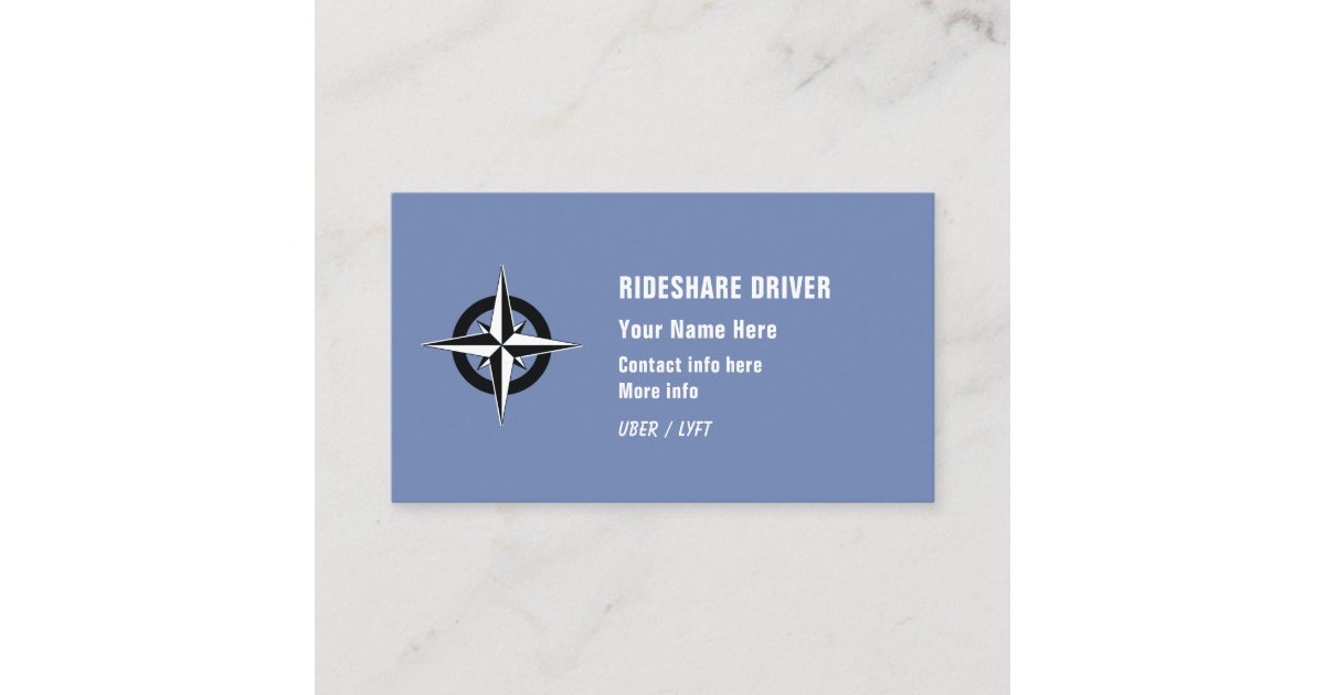 Rideshare Driver Business Card | Zazzle