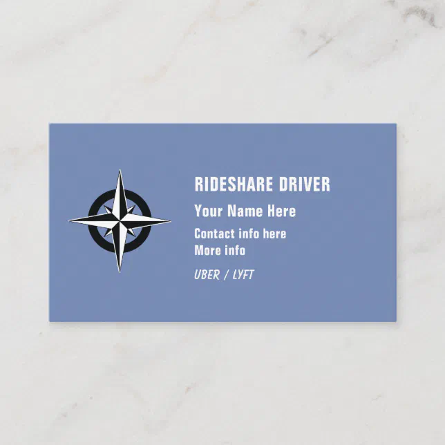Rideshare Driver Business Card | Zazzle