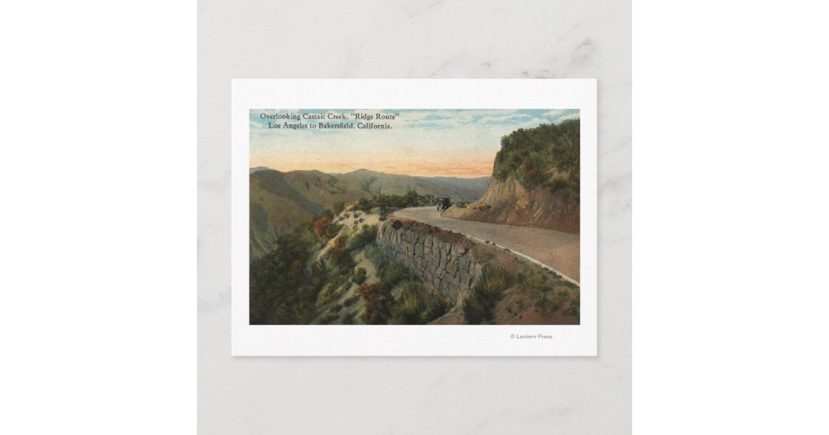 Ridge Route, Overlooking Castaic Creek Postcard | Zazzle