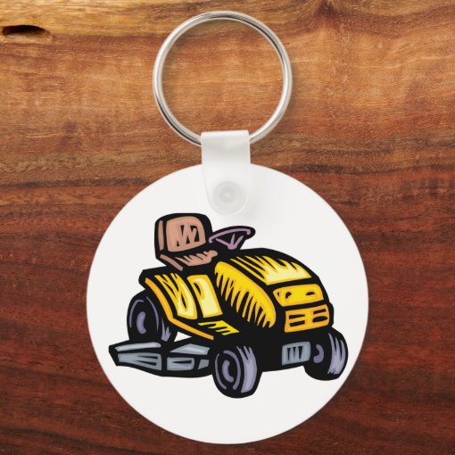 Riding Lawn Mower Keychain | Zazzle