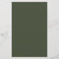 Rifle Green Solid Color Stationery | Zazzle