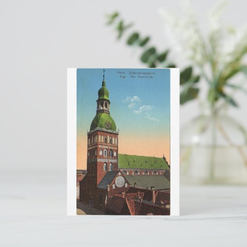 Riga cathedral vintage travel postcard | Zazzle