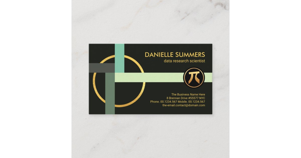 Right Angle Tangent Mathematical Shapes Business Card | Zazzle