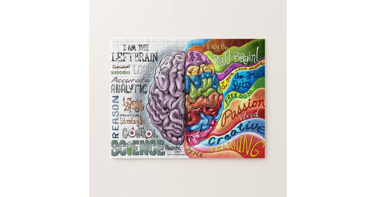 Right Brain Left Brain Puzzle | Zazzle