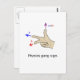 Right hand rule cross product Physics gang sign Postcard | Zazzle