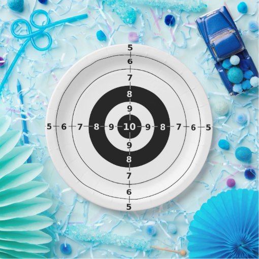 Right on Target - Party Paper Plates | Zazzle