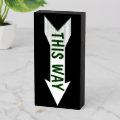 Right "This Way" Arrow Wood Box Sign | Zazzle