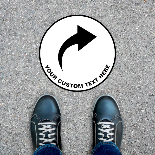 Right Turn Directional Arrow Floor Decals | Zazzle