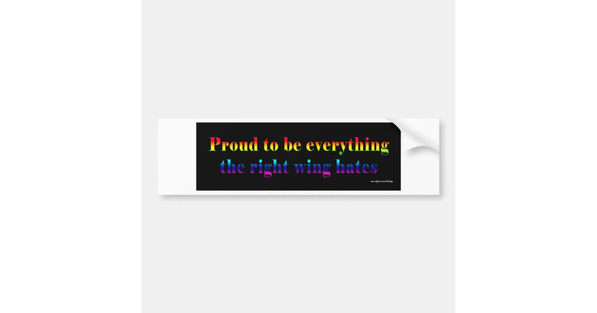 Right Wing Bumper Sticker | Zazzle