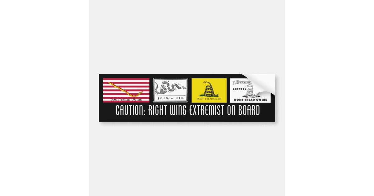 Right Wing Extremist Bumper Sticker | Zazzle