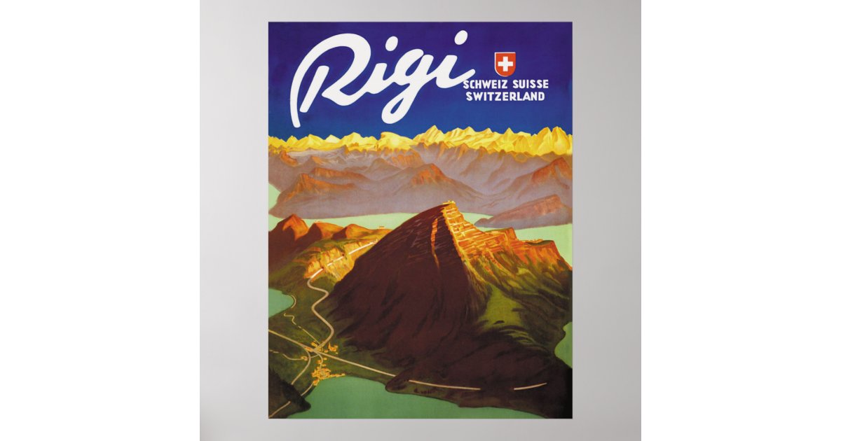 Rigi mountain, Switzerland Poster | Zazzle