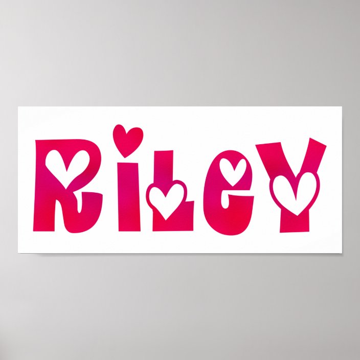 Riley in Hearts Poster | Zazzle.com