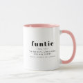 RILEY Modern Cute Funtie Definition Aunt Auntie Mug | Zazzle